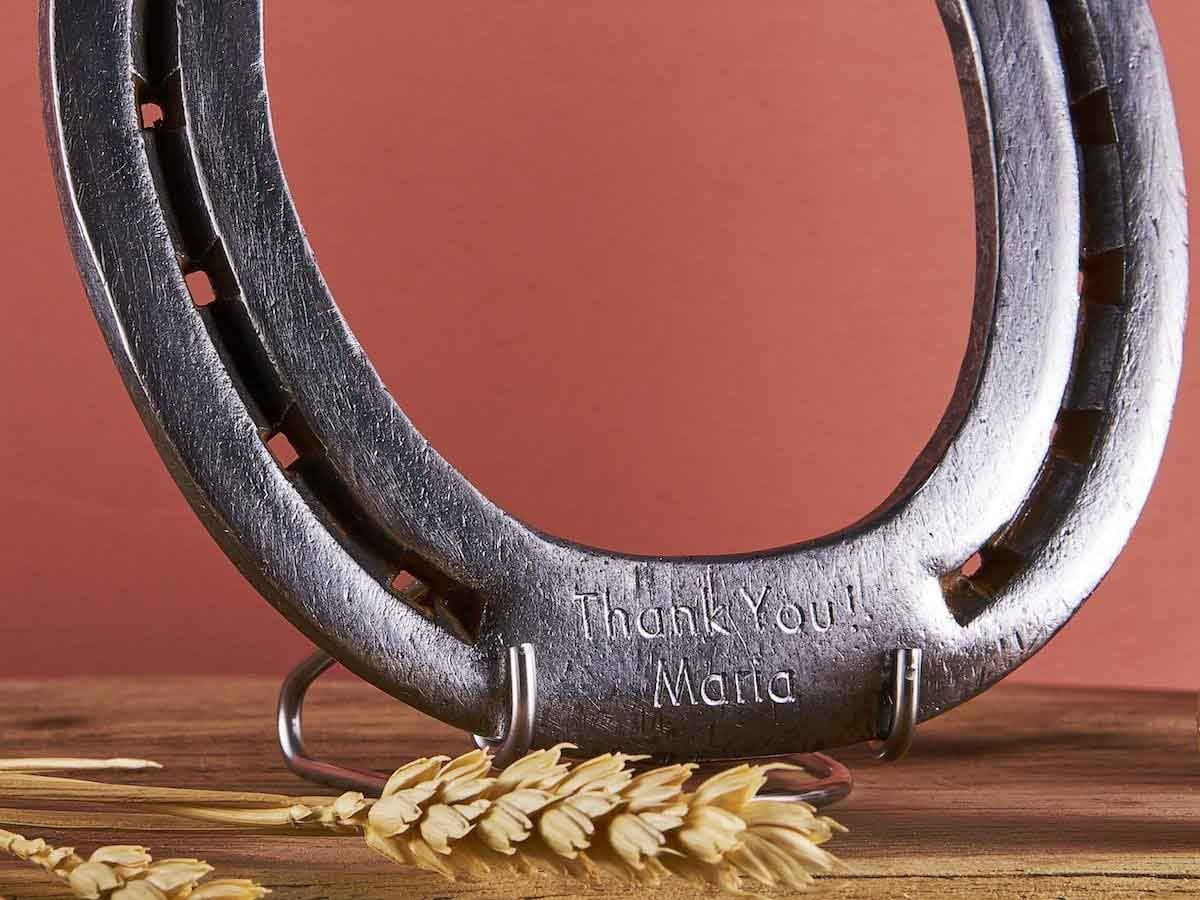 Gegraveerd Hoefijzer puur Natuur kopen? - Good Luck Horseshoes