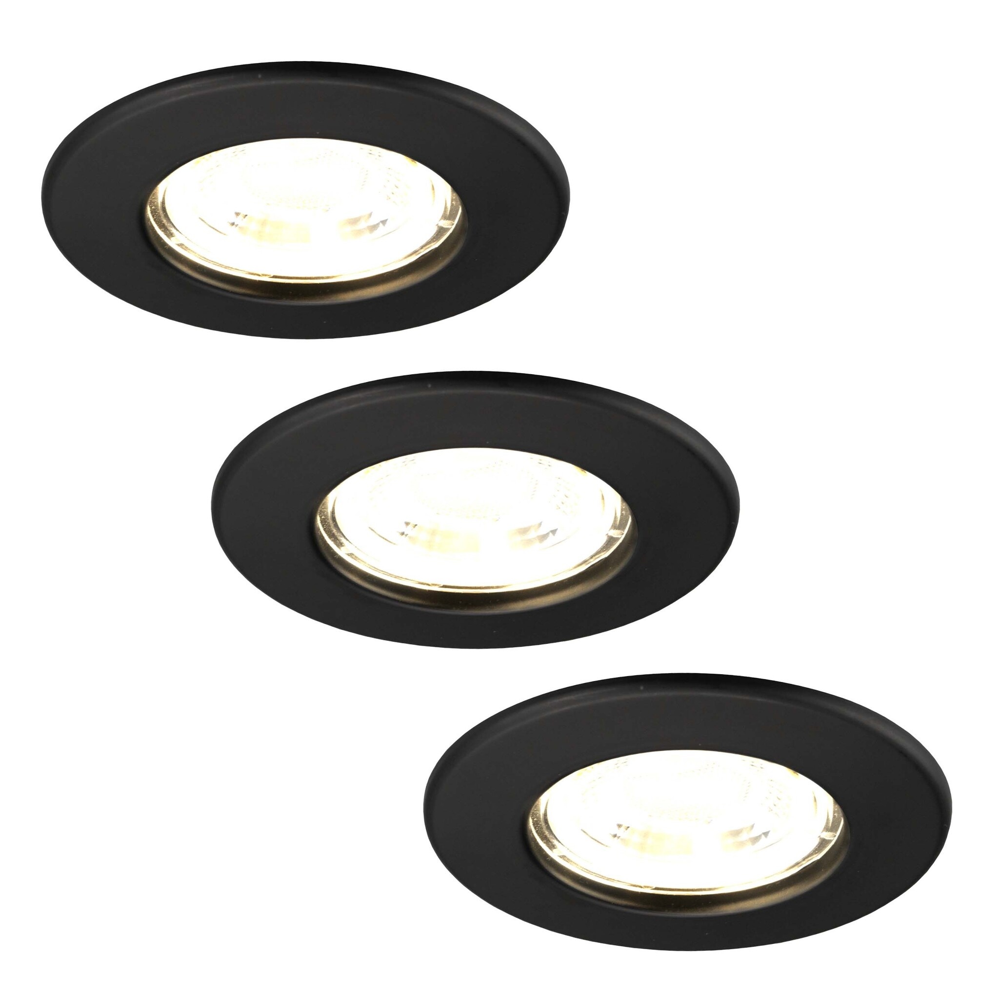 Dimmable LED Recessed Spotlight Black - IP65 - 5W - 2700K - ø84mm - 5 ...