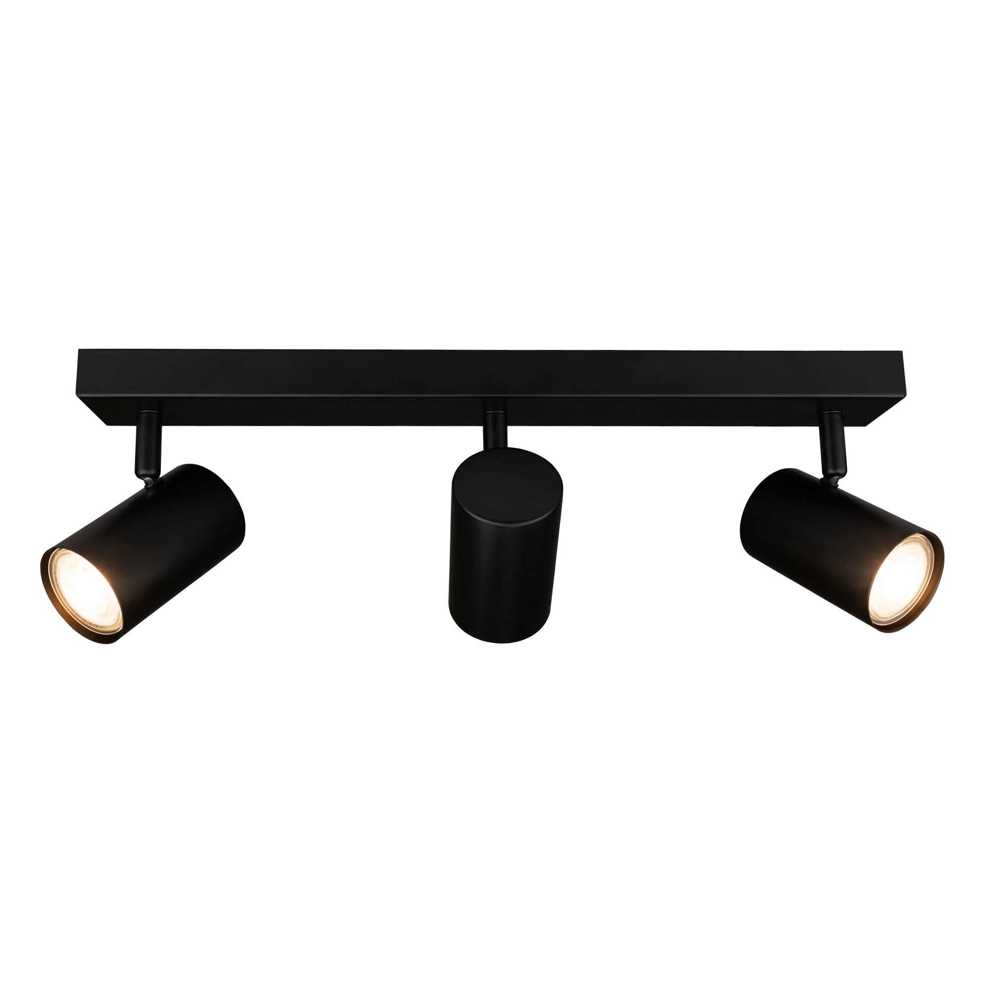 LED Ceiling Spotlight Black Trio - Dimmable - 3W - 2700K - Tiltable ...