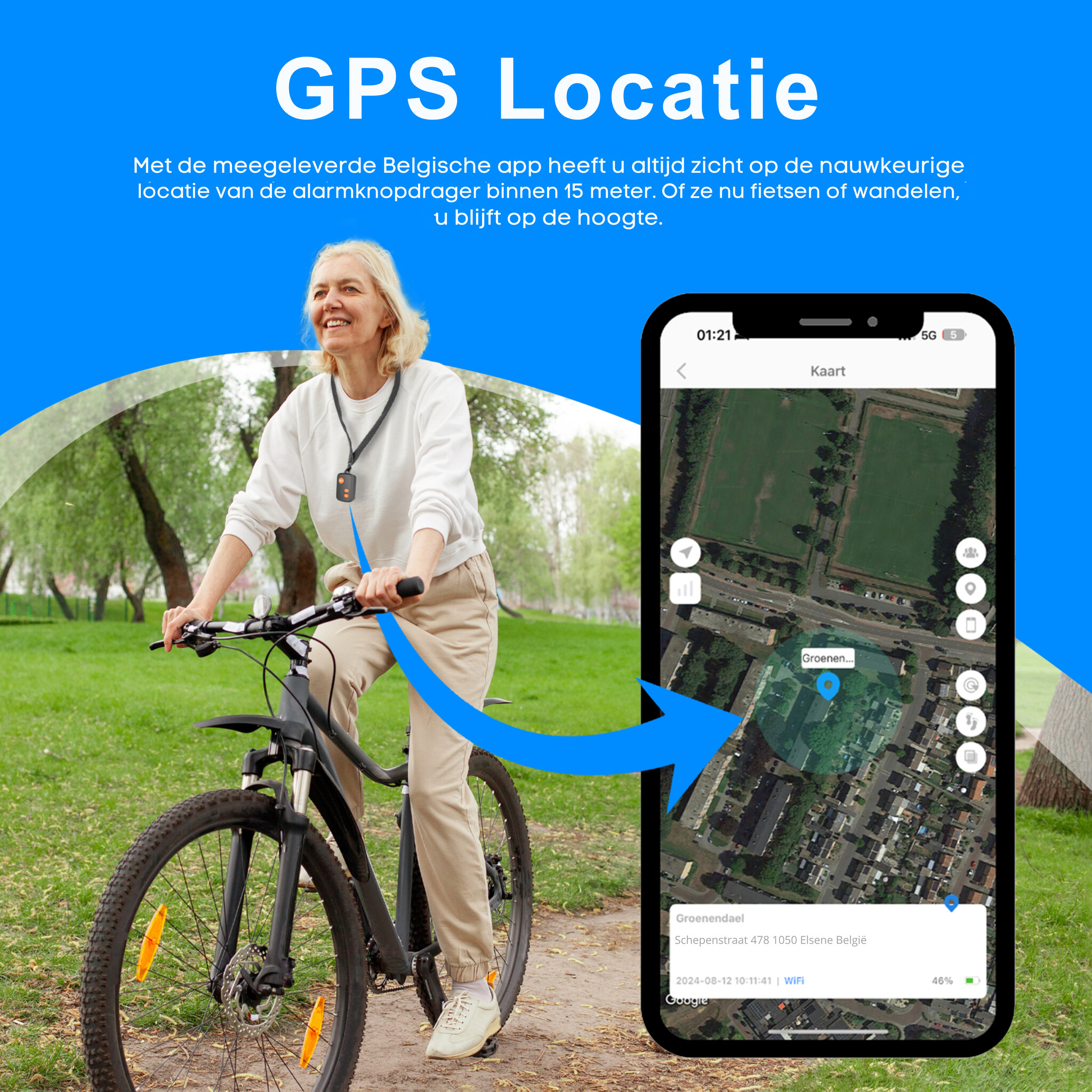 Alarmknop Ouderen – Waterdicht - Live GPS - Bejaarden alarm - Alarmknop ...