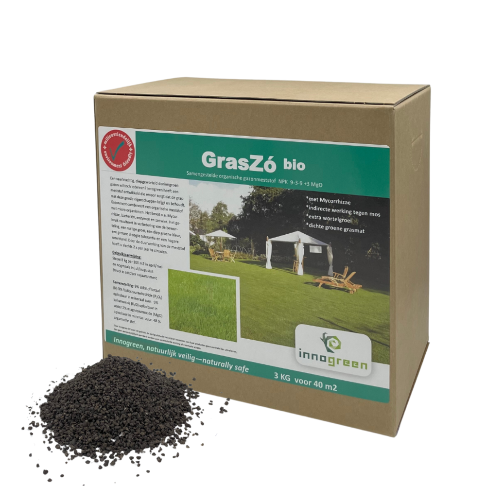GrasZó | NPK 9-3-9 + 3 Mgo met humifirst | Kleinverpakking - Innogreen