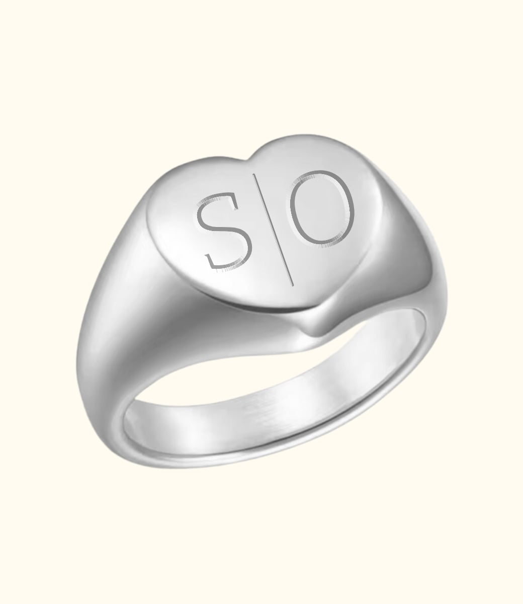 Zegelring Hart Graveren – In Zilver Of Goud Gegraveerd - Briansa