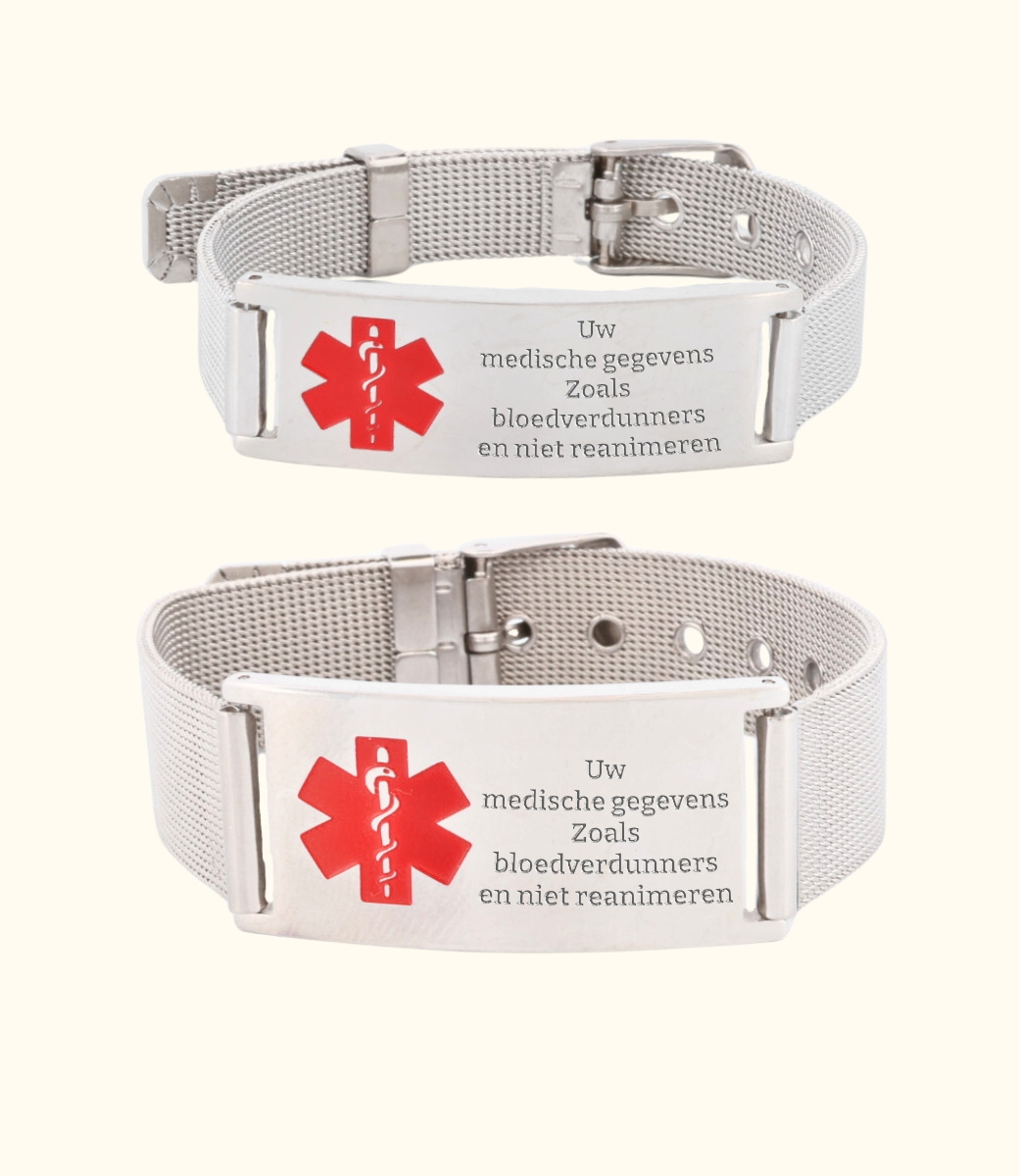 Medische Armband Volwassenen: SOS-gegevens Bij Je Met Medische Armband ...