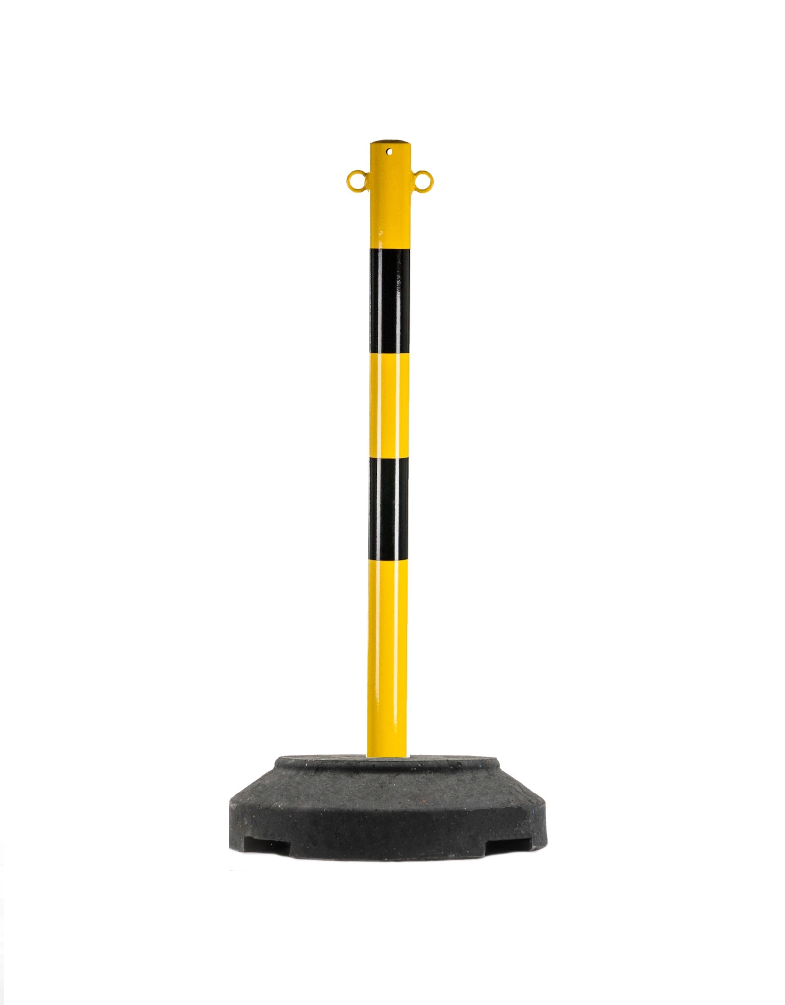Chain post metal yellow/black with 15 kg base - Ri-Traffic
