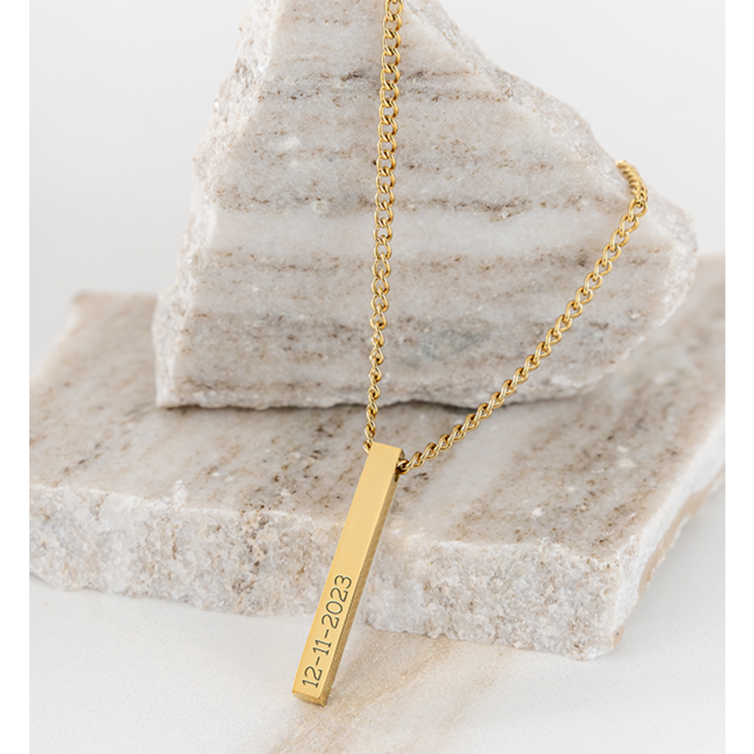 Gouden mannen ketting met Statement Bar kopen? Bekijk de collectie nu ...