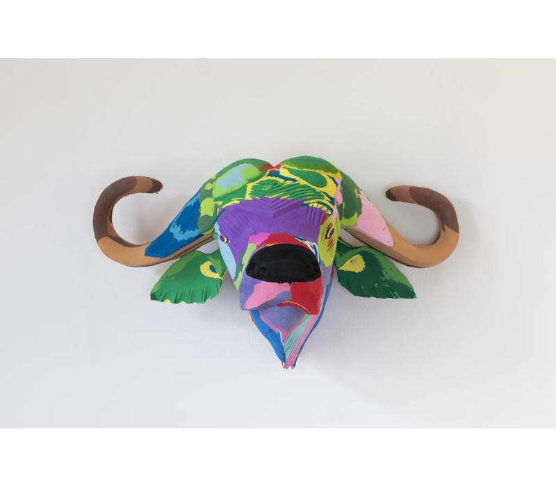 Ocean Sole Buffel Wall art van gerecyclede slippers. - Nic&Mic