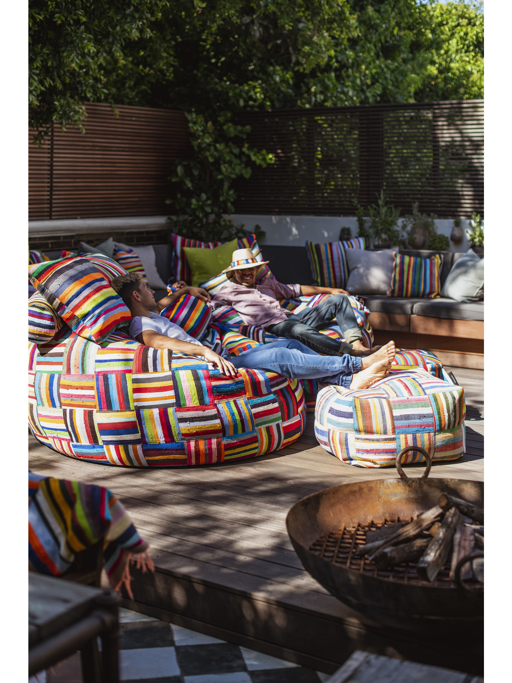 Collectie zitzakken van gerecycled katoen - Nic&Mic