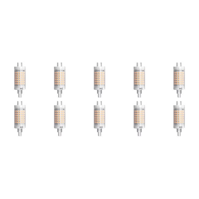 LED Lamp 10 Pack - Aigi - R7S Fitting - 7W - Warm Wit 3000K