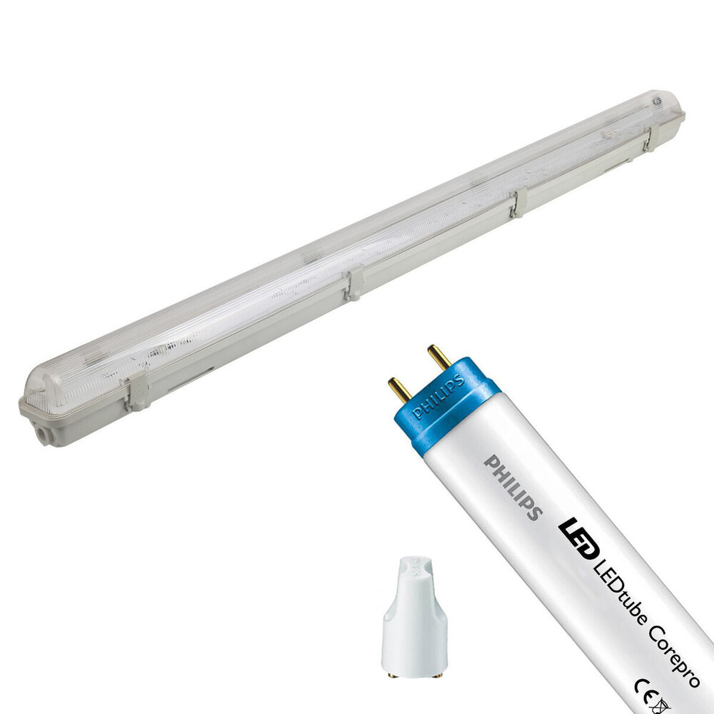 LED fluorescent fixture 120 cm IP65 – 1600 lm, 14.5 W (6500K, T8)