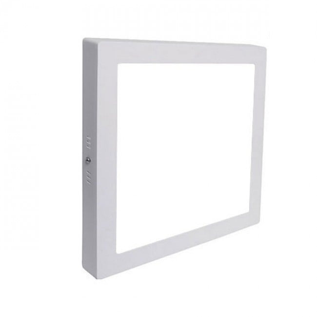 Surface-Mounted LED Downlight 12W Cool White 6000K - Square & Clear