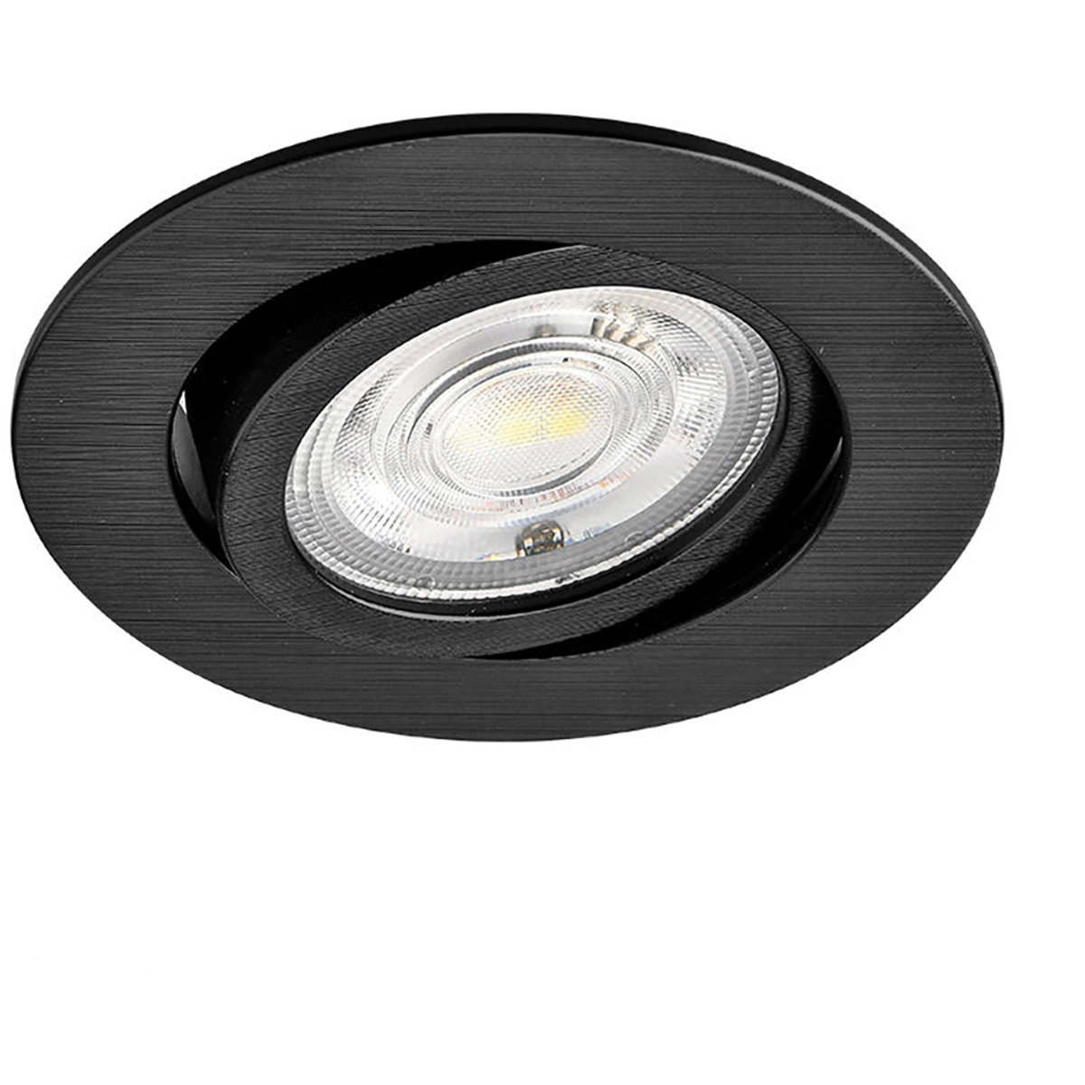Dimmable LED Recessed Spotlight 7W Warm White 3000K - Brinton Black