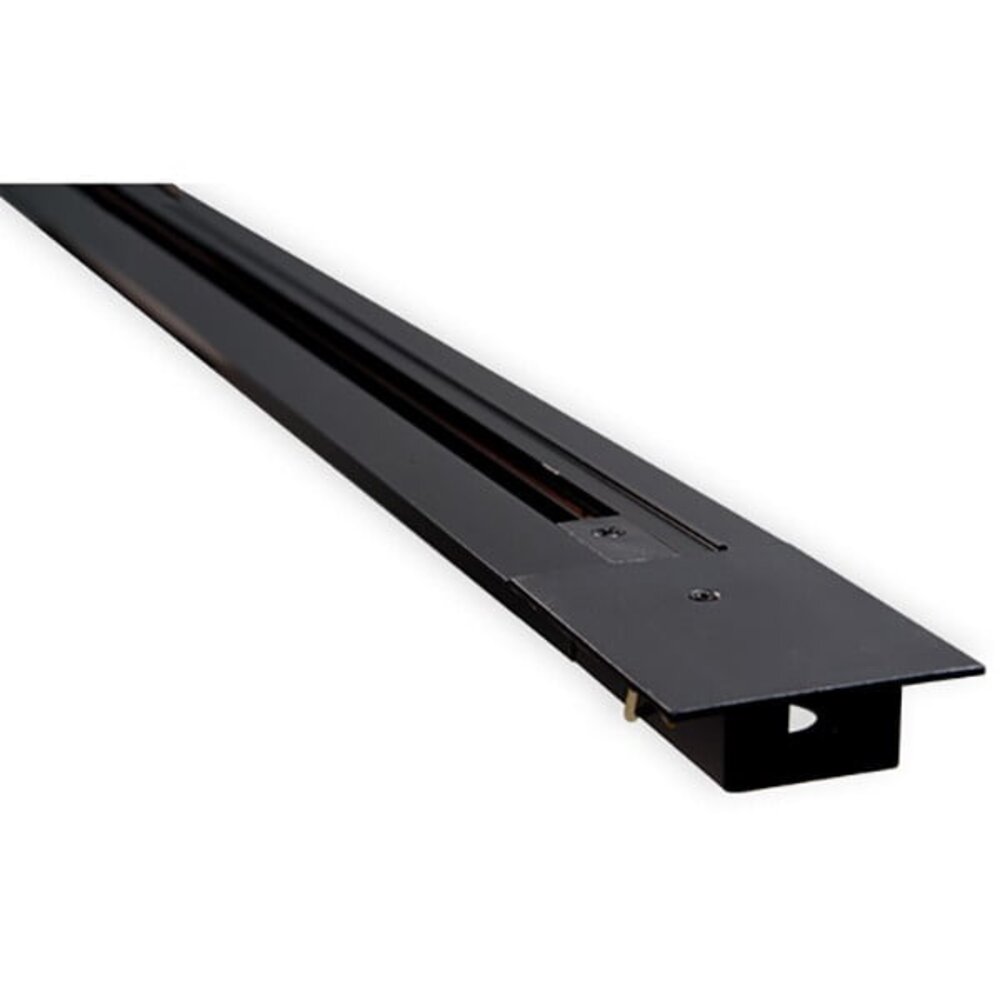 Prixa Voltage rail 1 m black aluminum – 16A recessed rail