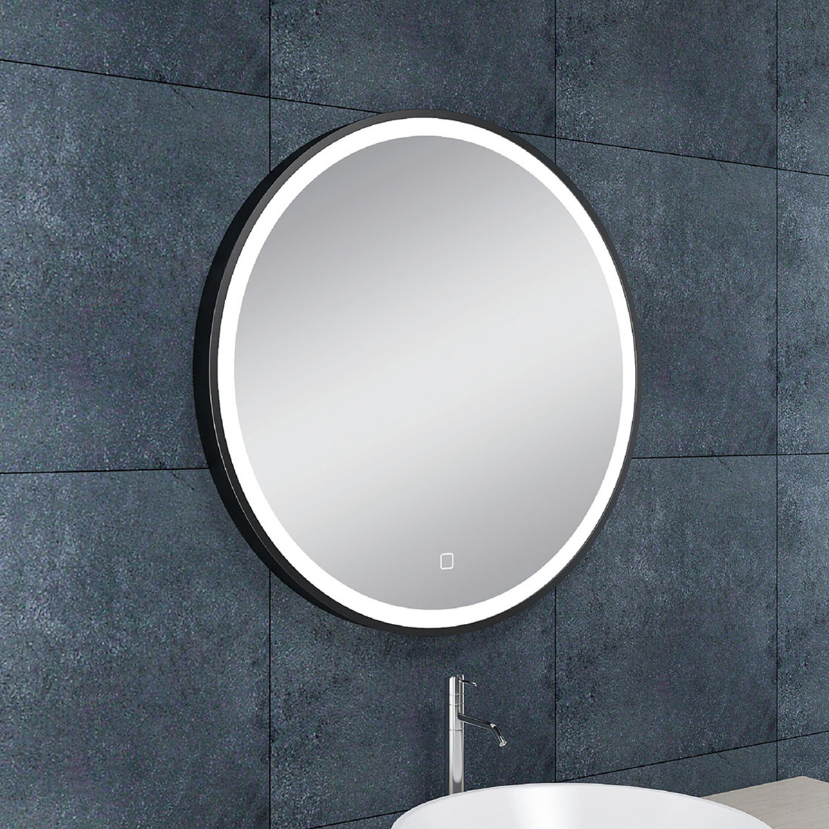 Wiesbaden Maro 60 cm – Round bathroom mirror with LED heating