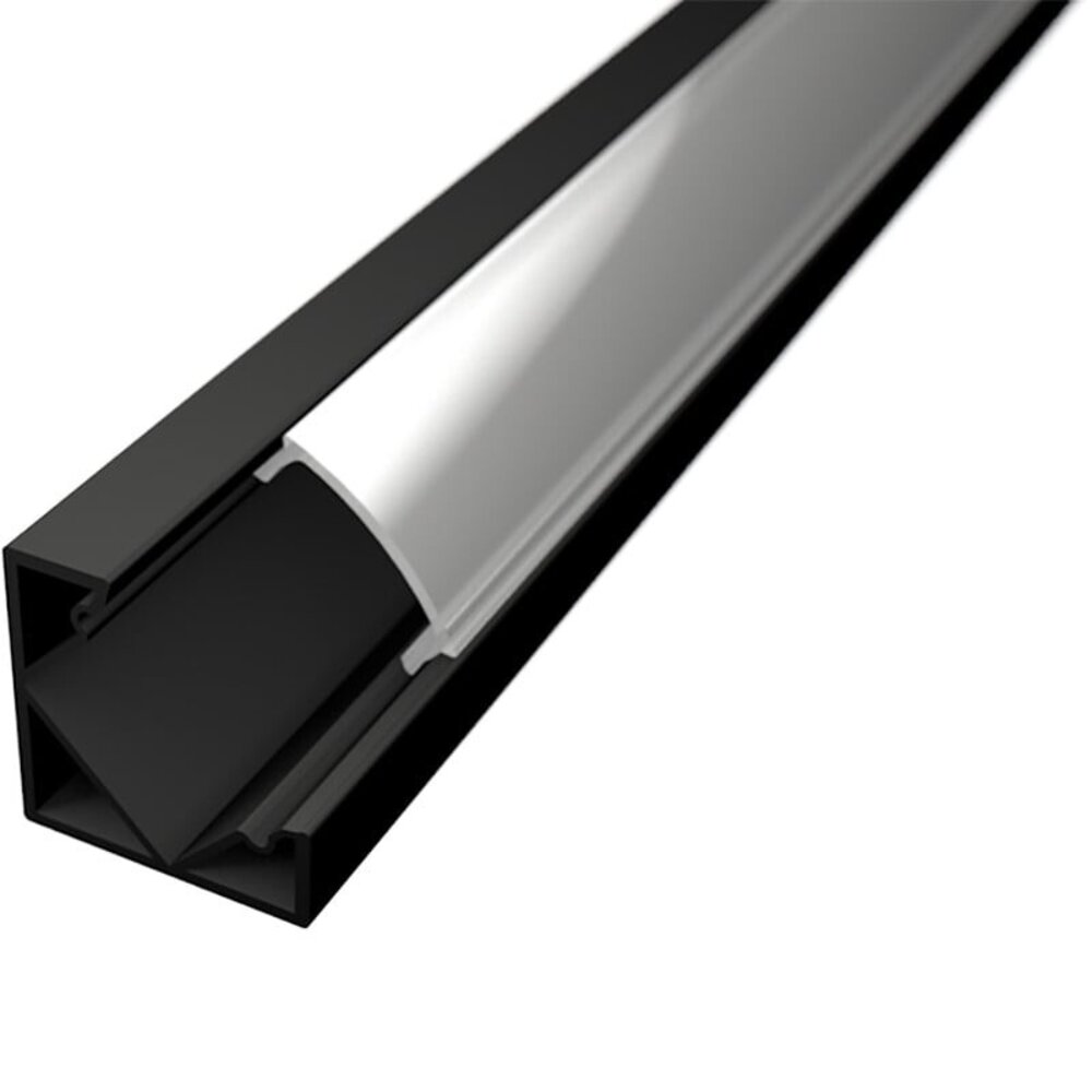 Velvalux Profi Design LED Strip Corner Profile 100 cm Black