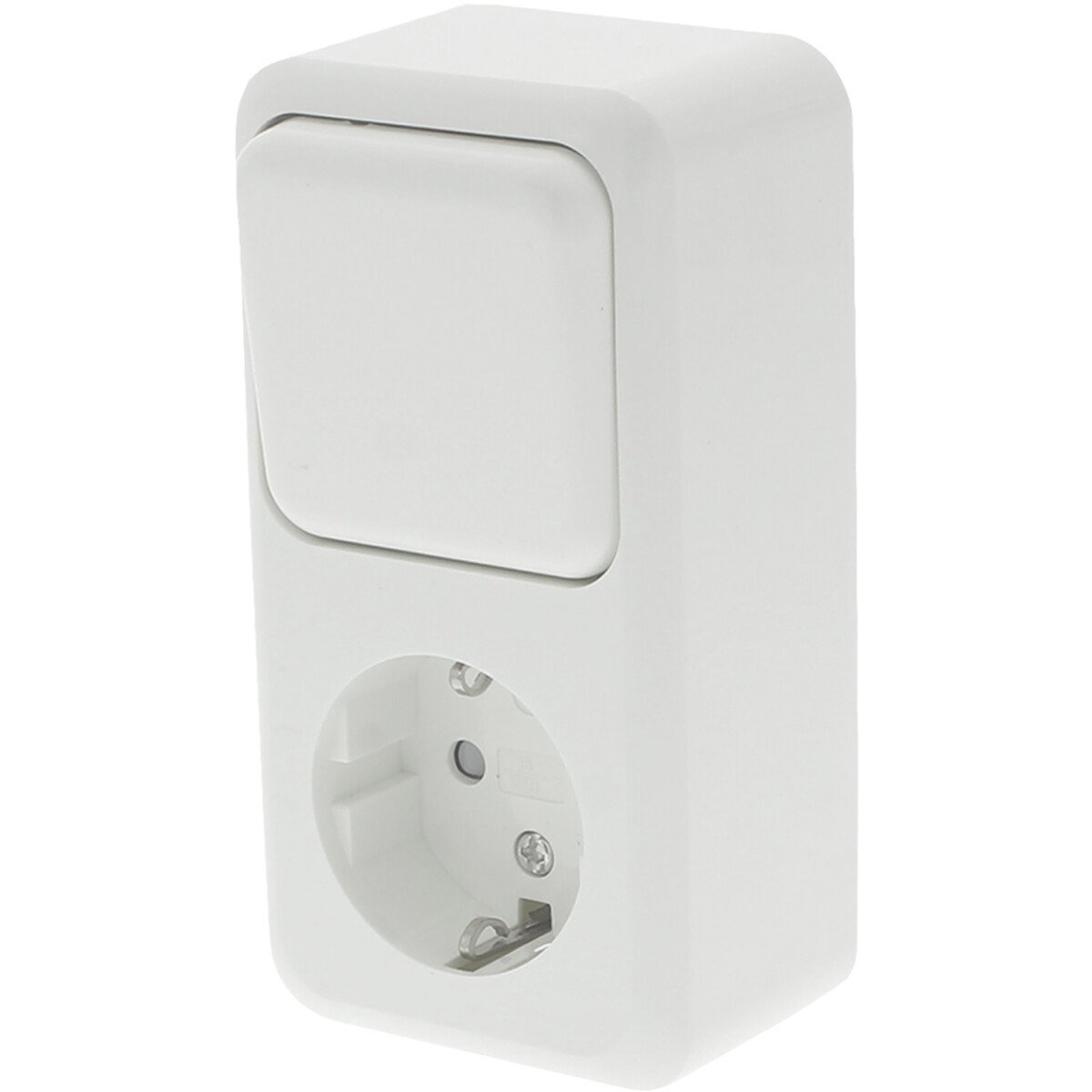 Q-LINK Polar white surface-mounted wall socket two-way switch