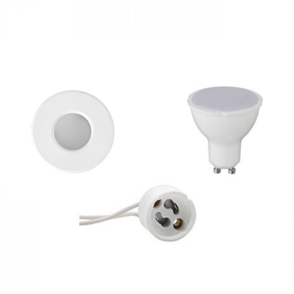 LED Spot Set 4W — Round Recessed Spotlight Matte White (IP65) 3000K