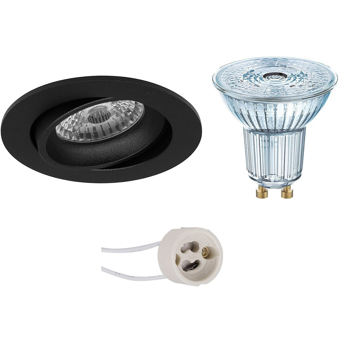 Matte Black Dimmable LED Recessed Spotlight 4.5W (GU10) – 350 lm