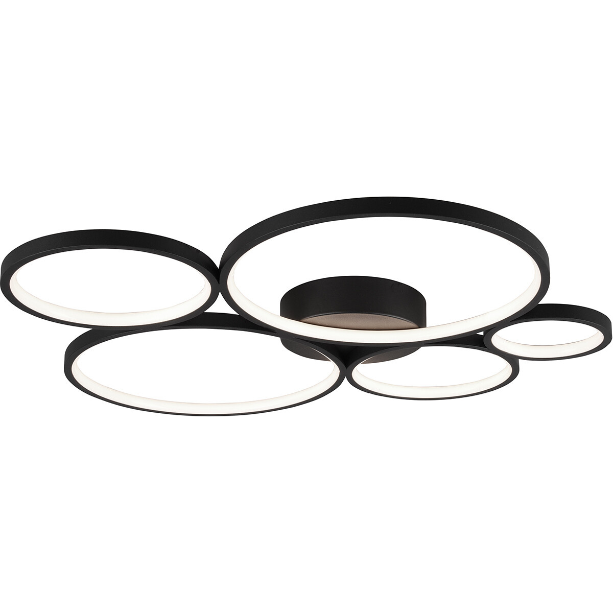 Dimmable LED Ceiling Light Round - 49W Aluminum Matte Black