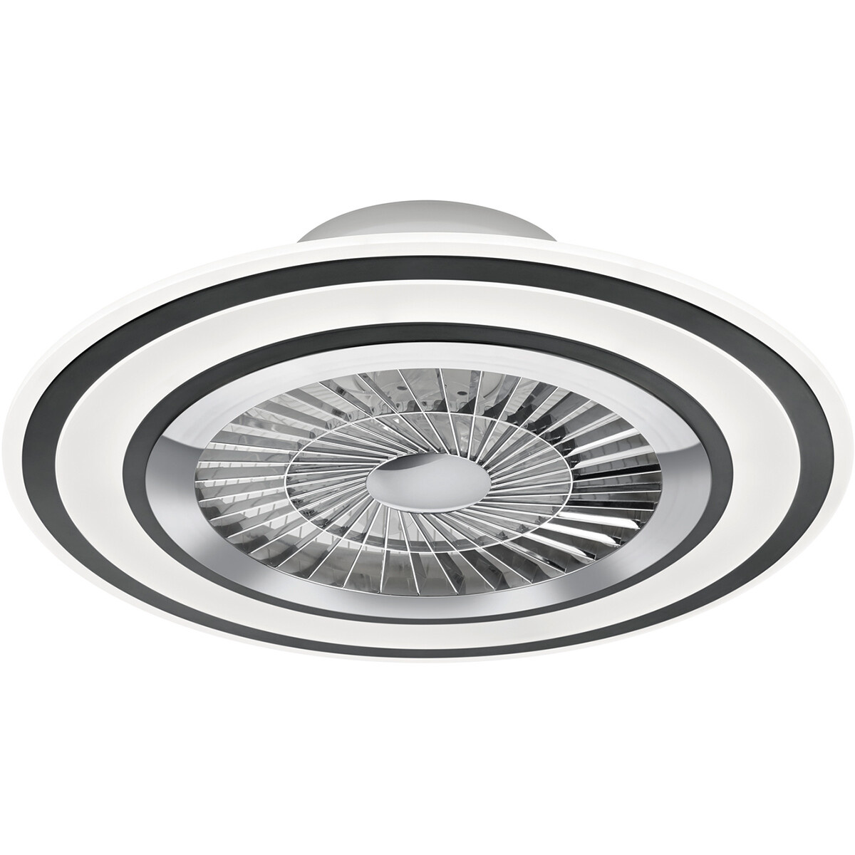 36W LED Plafondlamp met Ventilator - Dimbaar & RGB Zwart