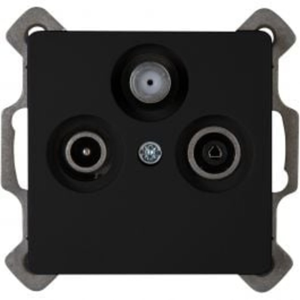 KOPP Wall Socket Coax Matte Black | LED accessories