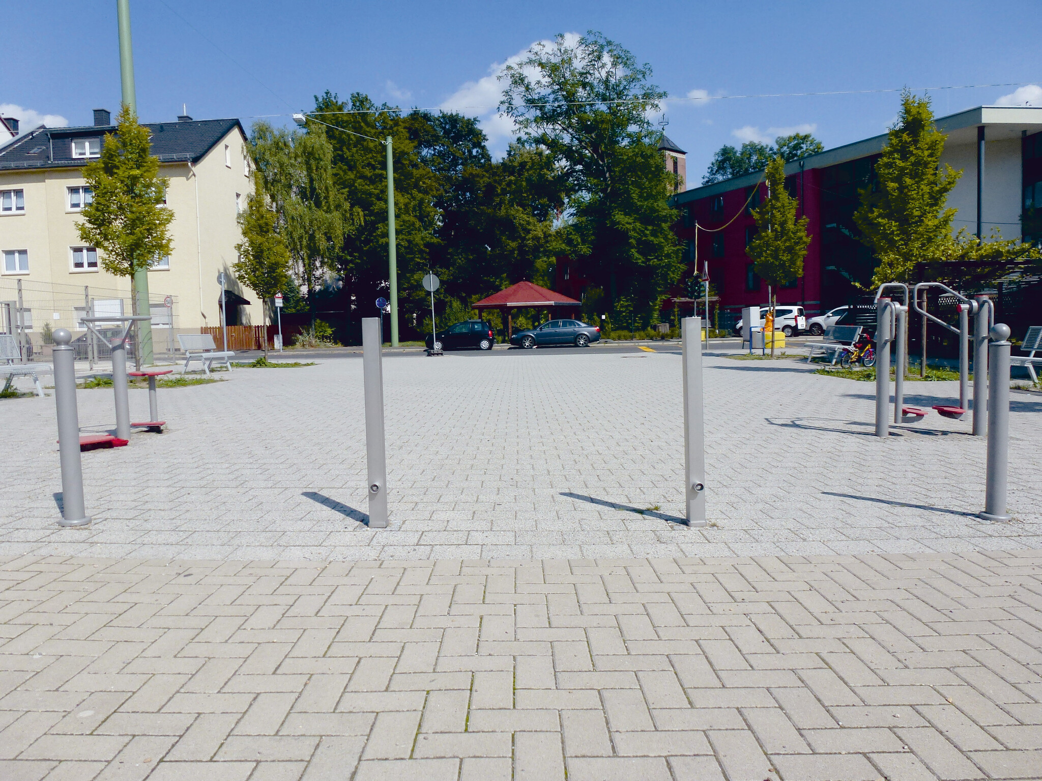 Afzetpaal blank 70 x 70 mm met grondanker of bodemplaat - TrafficTotaal
