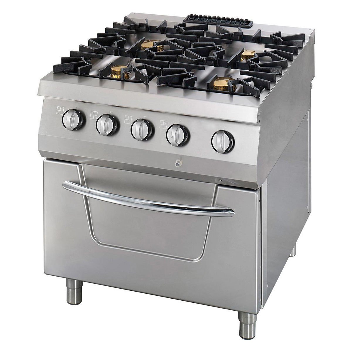 Premium stove - 4 Burners - Including Oven - Gas - Maxima Kitchen Equipment