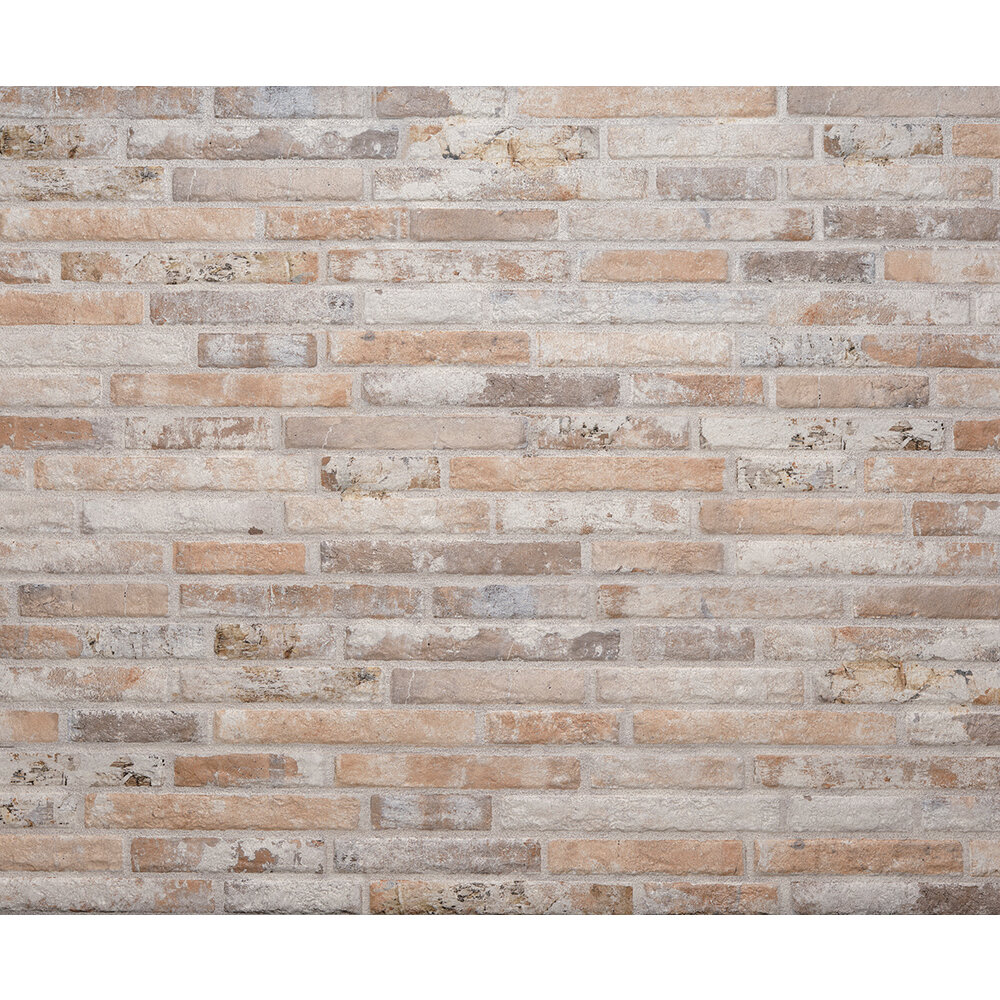 UltraStrong Long Brick Rustic Beige Mix | for a Timeless Look - Style4Walls