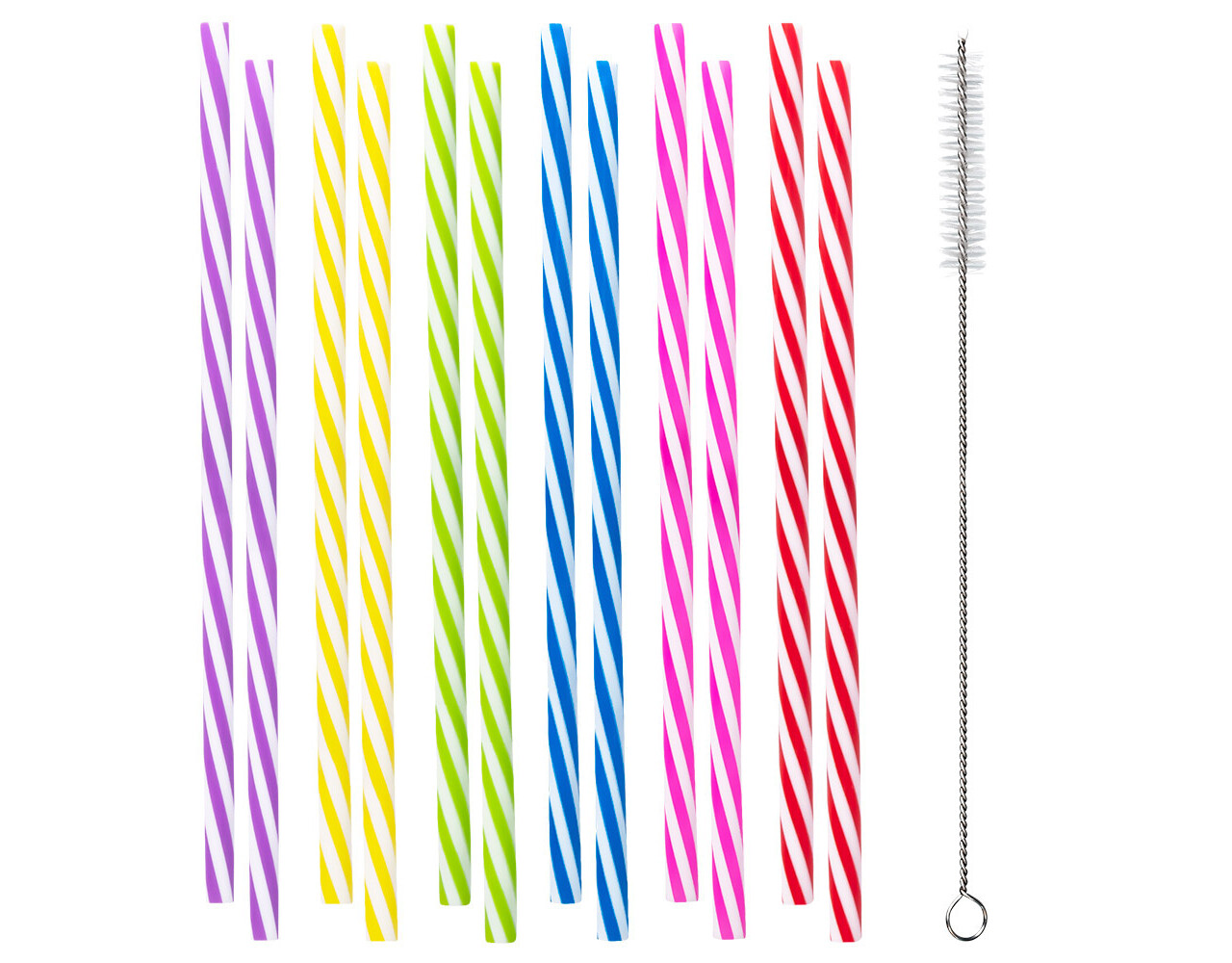 Rietjes Plastic Herbruikbaar 21cm 12st - Partywinkel