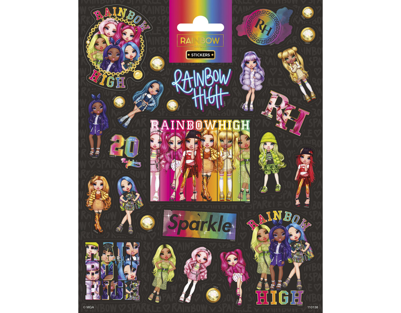 Rainbow High Stickers Groot - Partywinkel