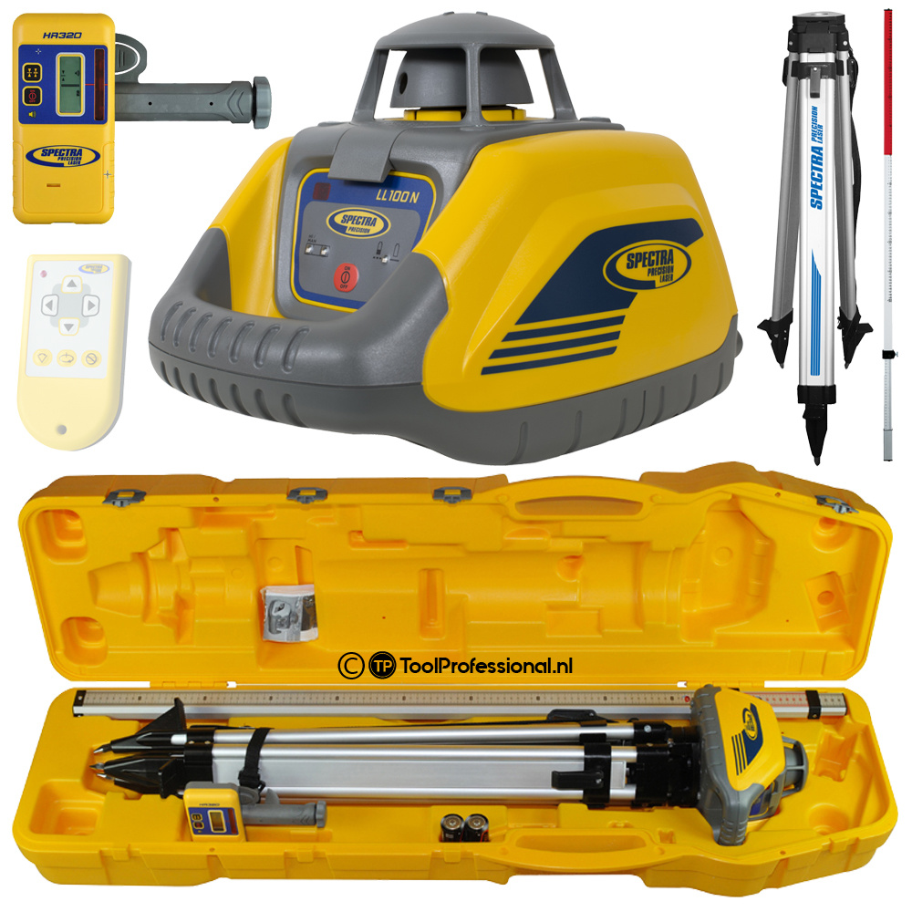 Spectra LL100 N Guncase Bouwlaser Set - ToolProfessional.nl