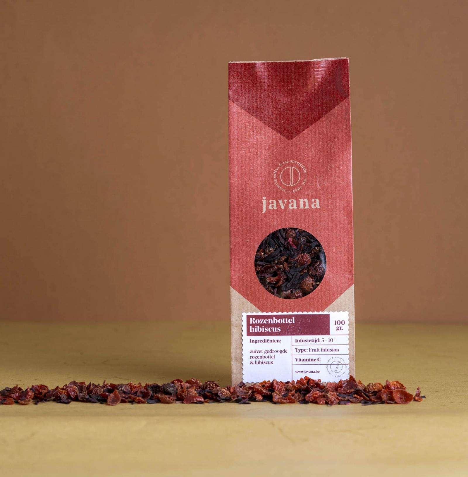 Javana Tea - Rosehip-Hibiscus 100g - Leonidas Online Shop Gistel (BE)