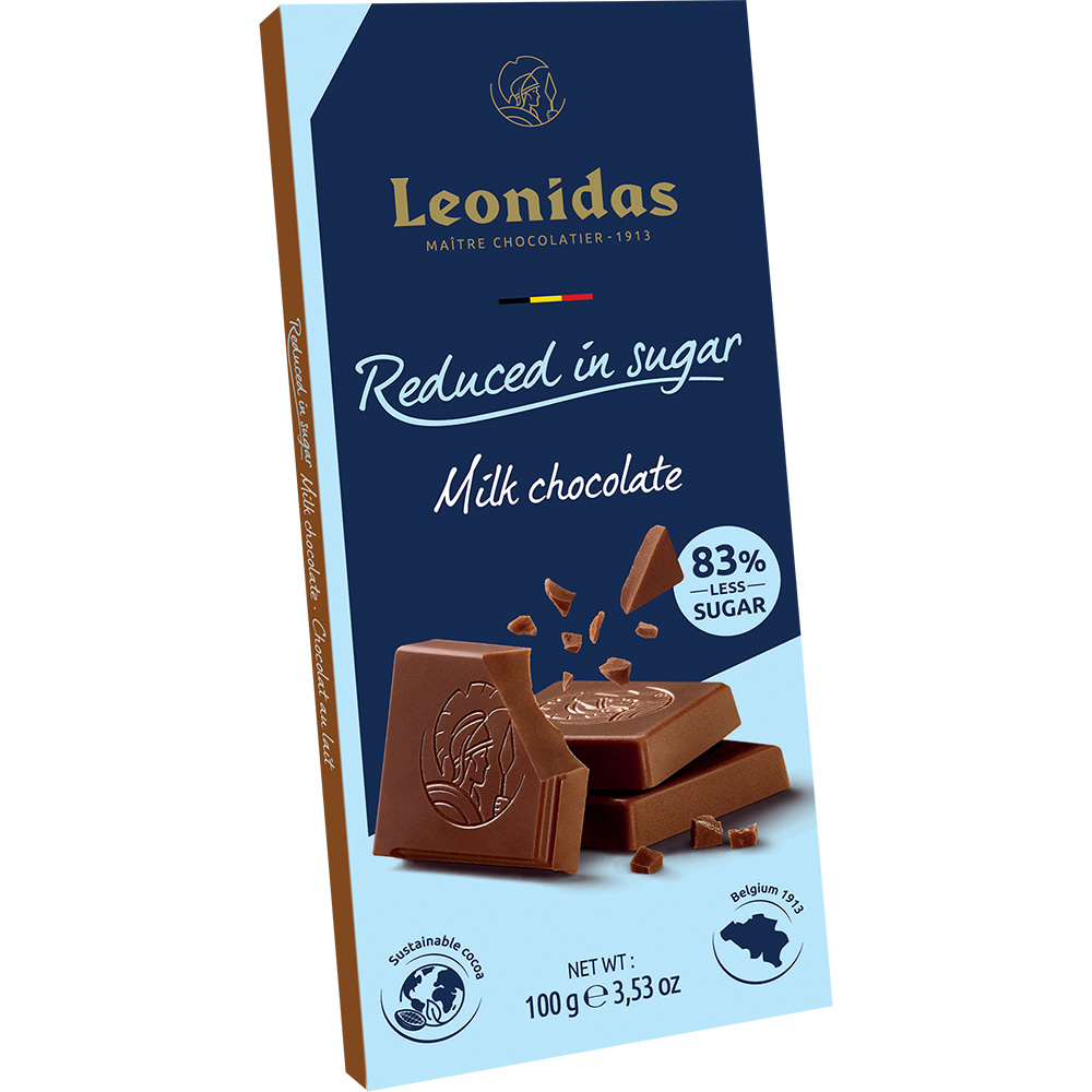 Leonidas en Ligne | Tablette au Lait 100g - Allégé en sucre - Boutique ...