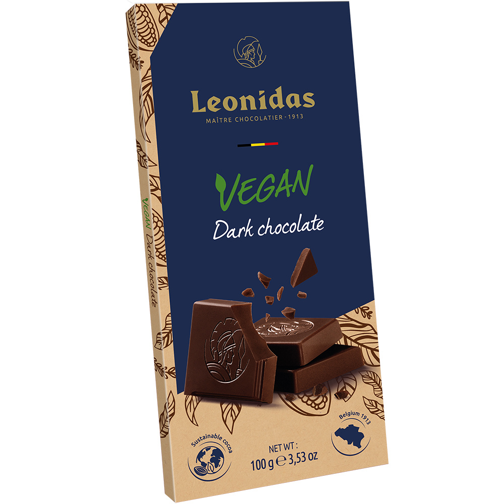 Leonidas Online Shop | Tablet Dark 100g VEGAN - Leonidas Online Shop ...