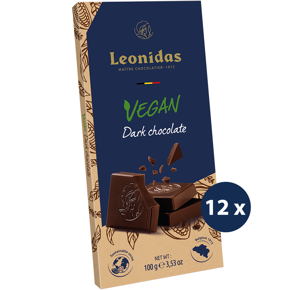 Leonidas Online Shop | Tablet Puur 100g VEGAN - Leonidas Online Shop Gistel