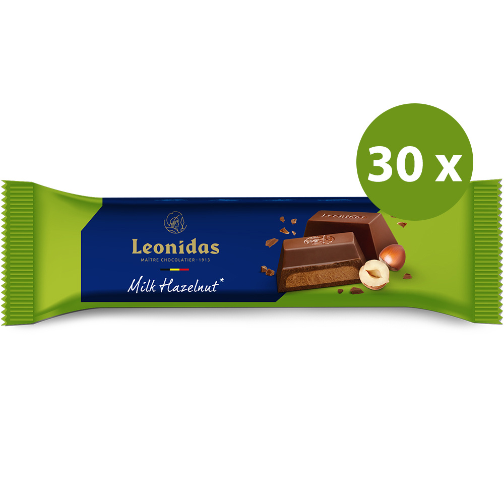 Leonidas Online Shop | Bâton Lait 30% cacao - Praliné noisette 50g ...