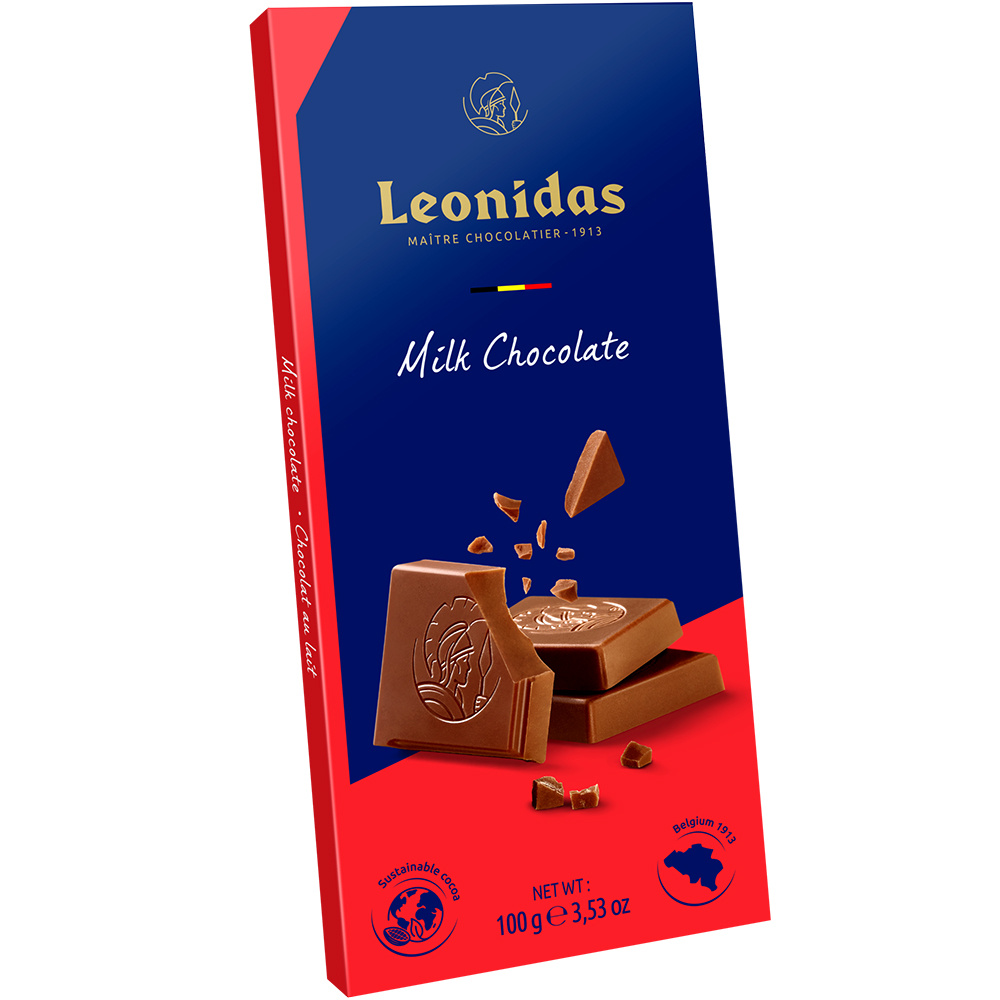 Leonidas Online shop | Tablet melkchocolade 100g - Leonidas Online Shop ...