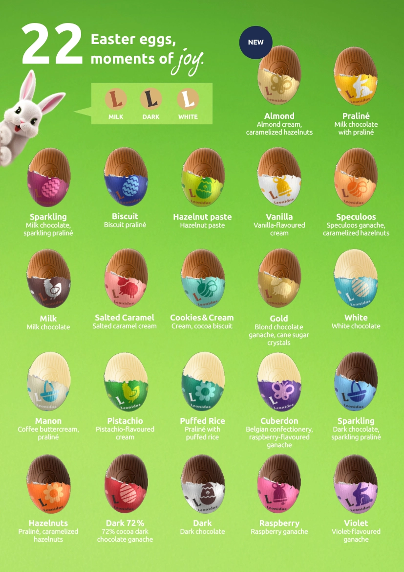 Leonidas Online Shop | Egg box with 12 small Easter Eggs - Leonidas ...