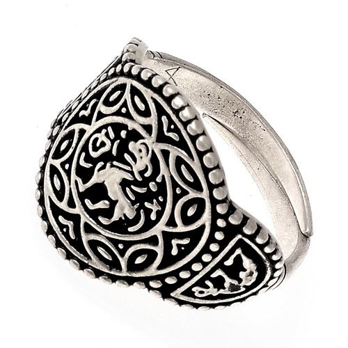 Saxon ring Aethelswith silvered - CelticWebMerchant.co.uk