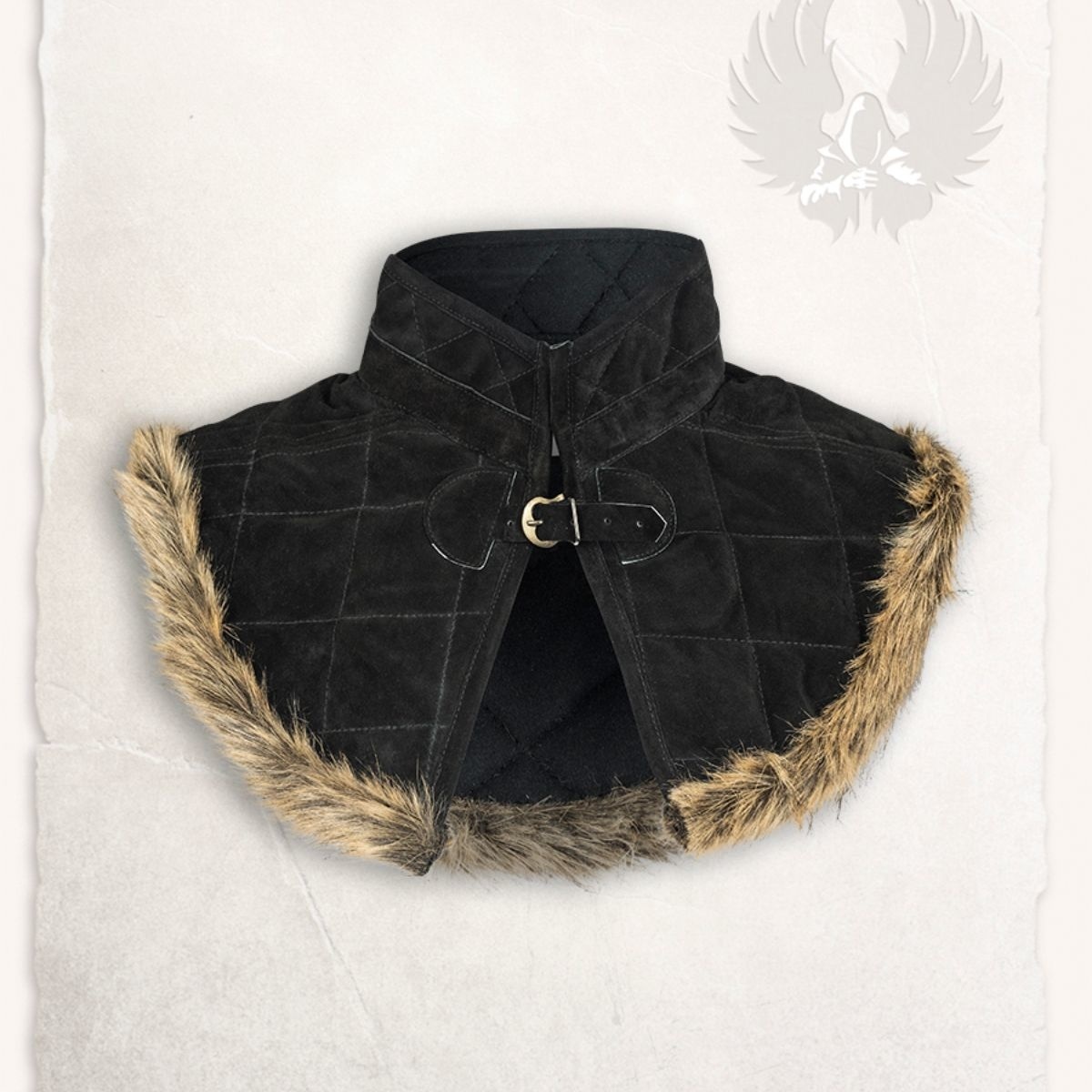 Mytholon Gambeson collar wol Nimue black with artificial fur ...
