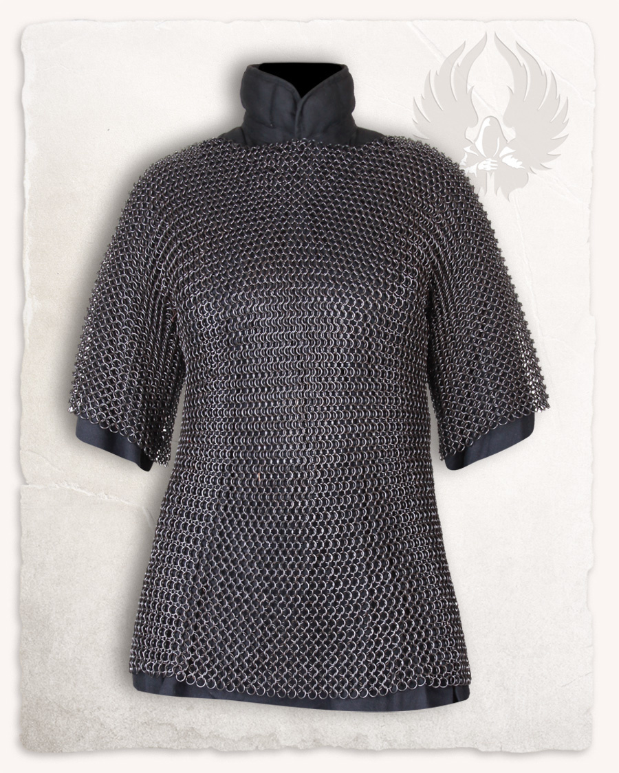 Mytholon Chainmail haubergeon David, butted round rings, bronzed ...