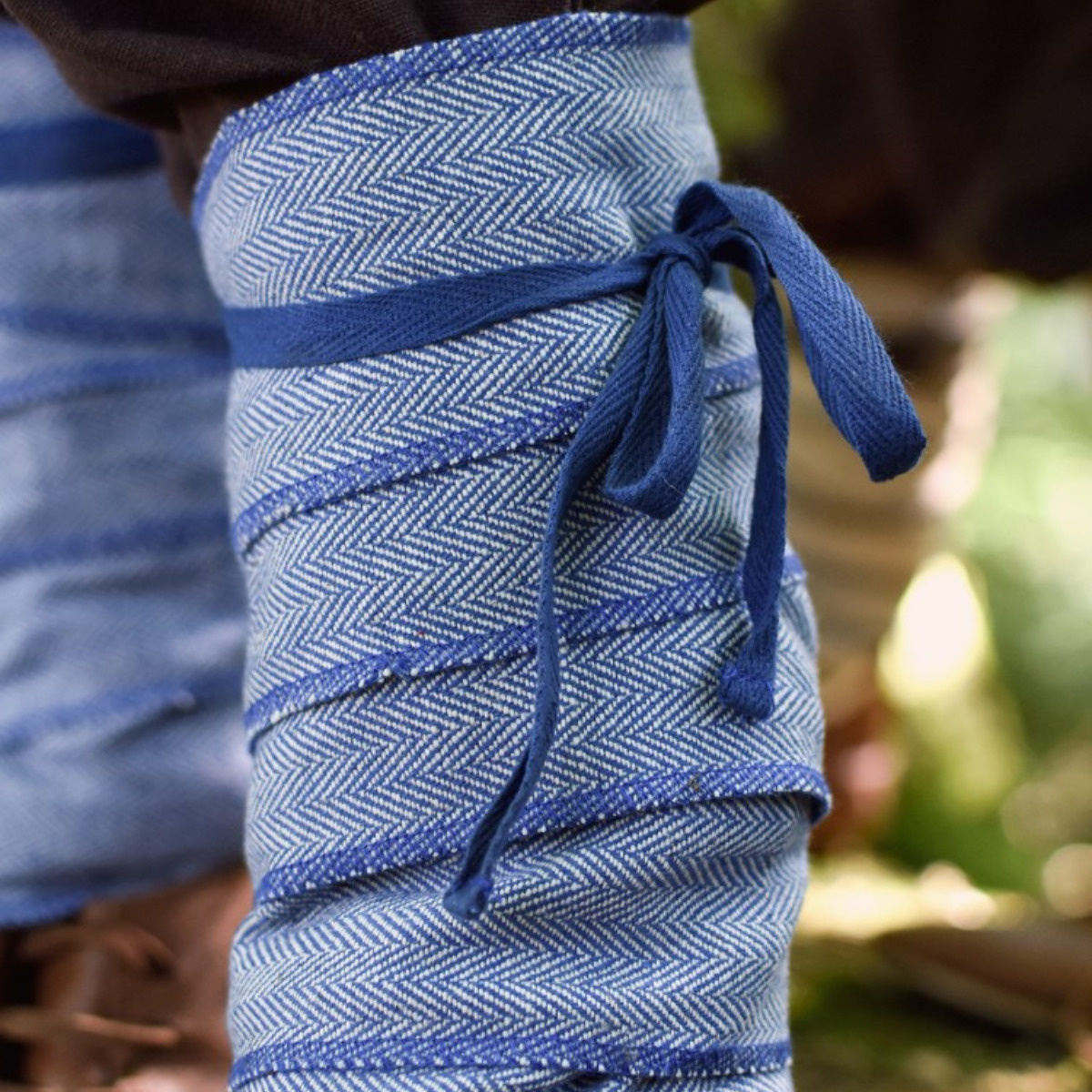 Leg wrappings for kids, blue - CelticWebMerchant.co.uk