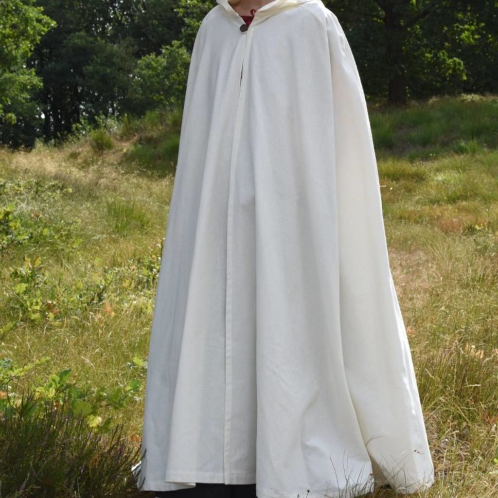 Cotton cloak Ellyn, white - CelticWebMerchant.co.uk