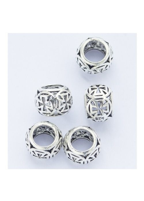 Beard bead with templar cross - CelticWebMerchant.co.uk