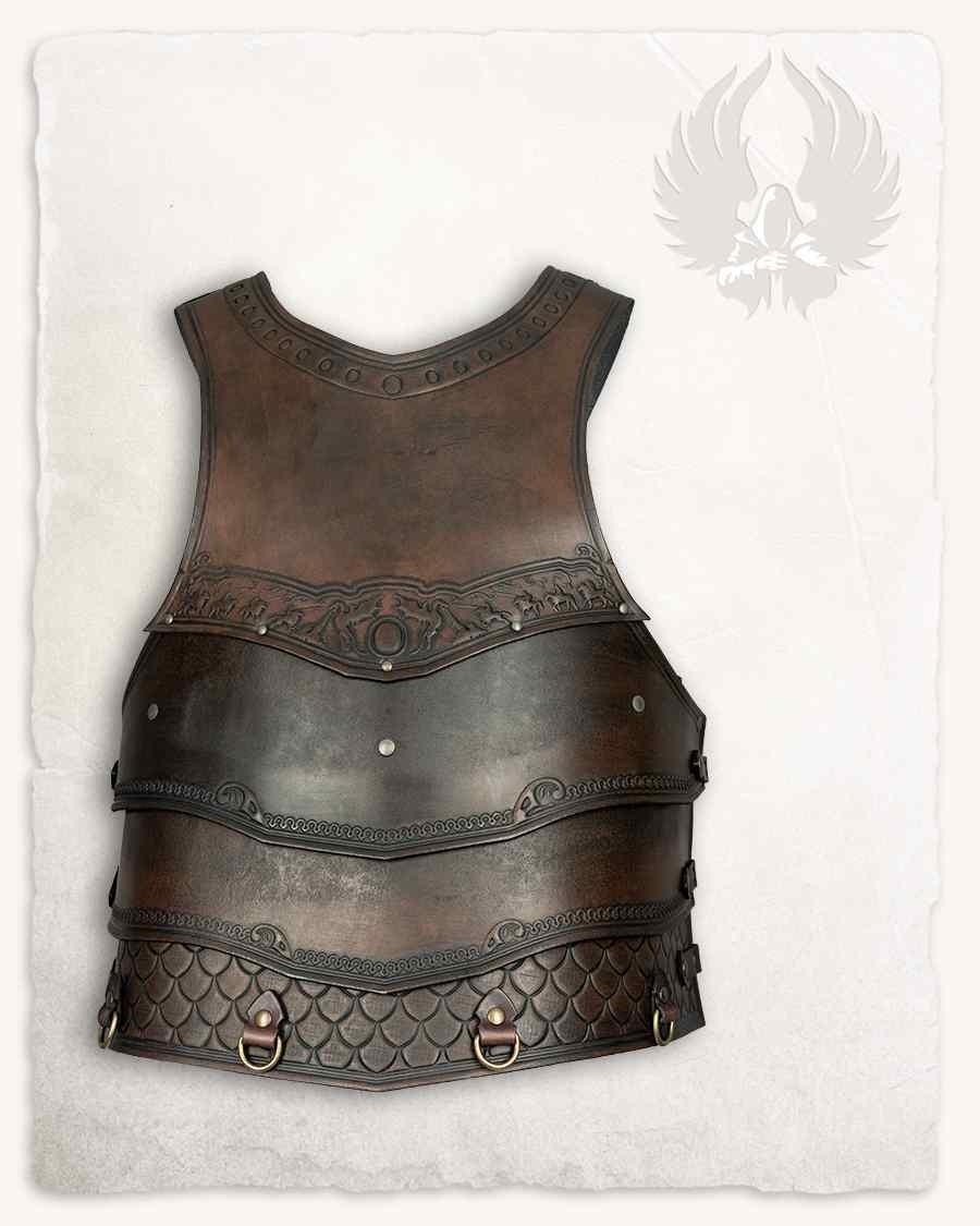 Leather armor Gawain, brown - CelticWebMerchant.co.uk