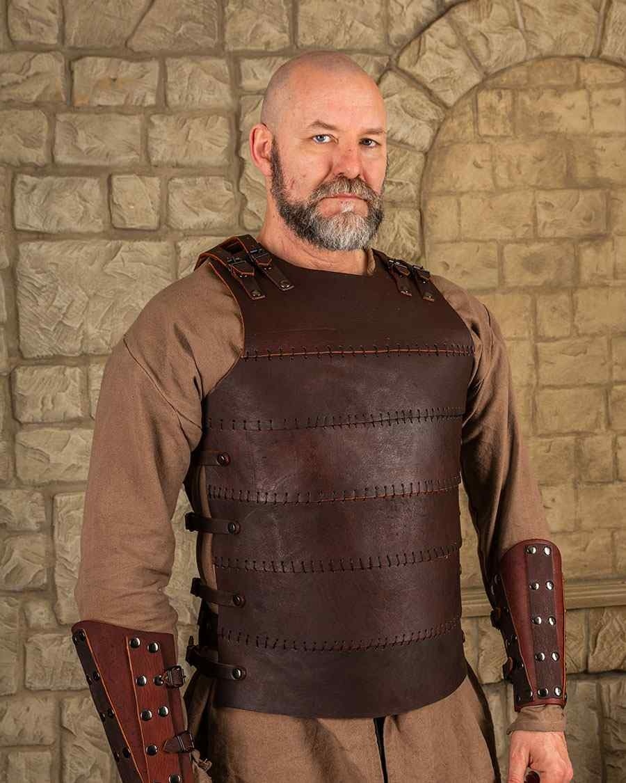 Leather armor Erend, brown - CelticWebMerchant.co.uk