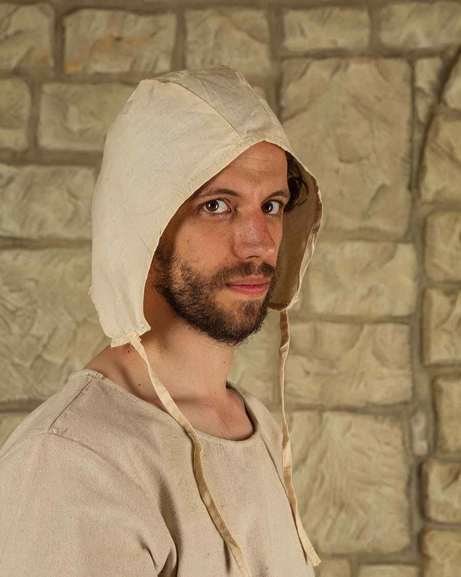 Medieval cap Jaspar, cream - CelticWebMerchant.co.uk