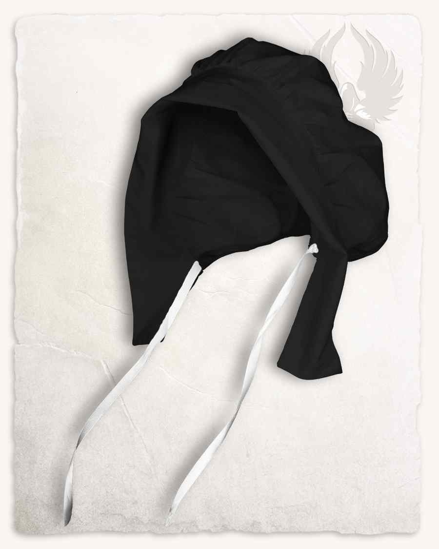 Medieval cap Anna, black - CelticWebMerchant.co.uk