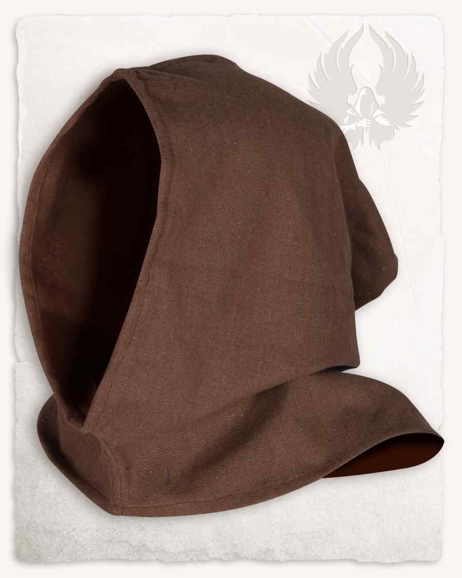 Brown Medieval hood, cotton - CelticWebMerchant.co.uk