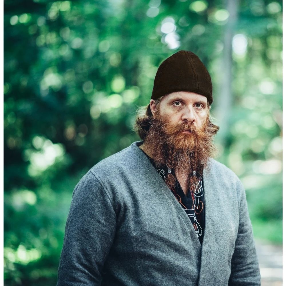 Viking cap Ari wool, dark brown - CelticWebMerchant.co.uk