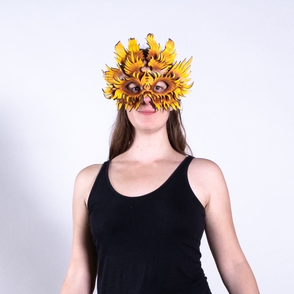 Leather bird mask - CelticWebMerchant.co.uk